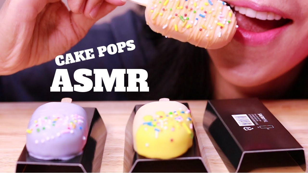 *NO TALKING ASMR EATING SOUNDS CAKE POPS POP モクバン - YouTube