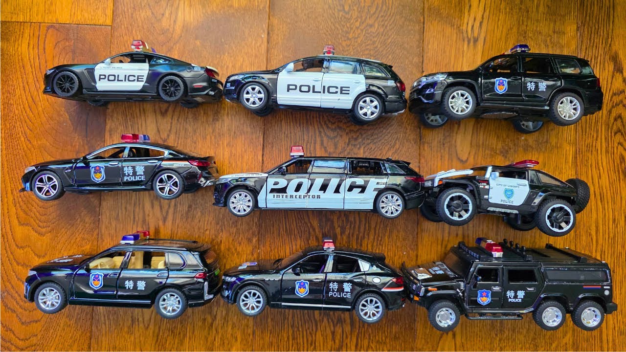 Around the World in 9 Police Cars! 🚨🌐 International Cop Car Models Tour ...