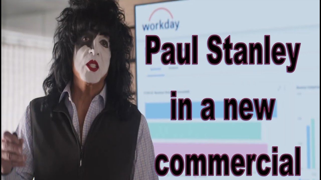 Paul Stanley in a new commercial for 'Workday', with Gwen Stefani and ...