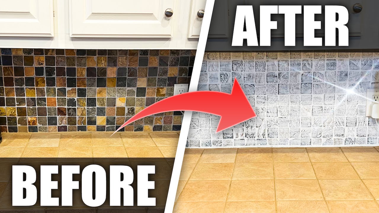 Put a Modern Twist on an Outdated Backsplash | EASY DIY Project - YouTube