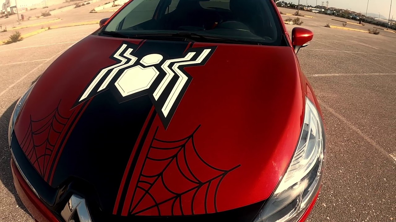 Spider-man inspires sticker's car design - YouTube
