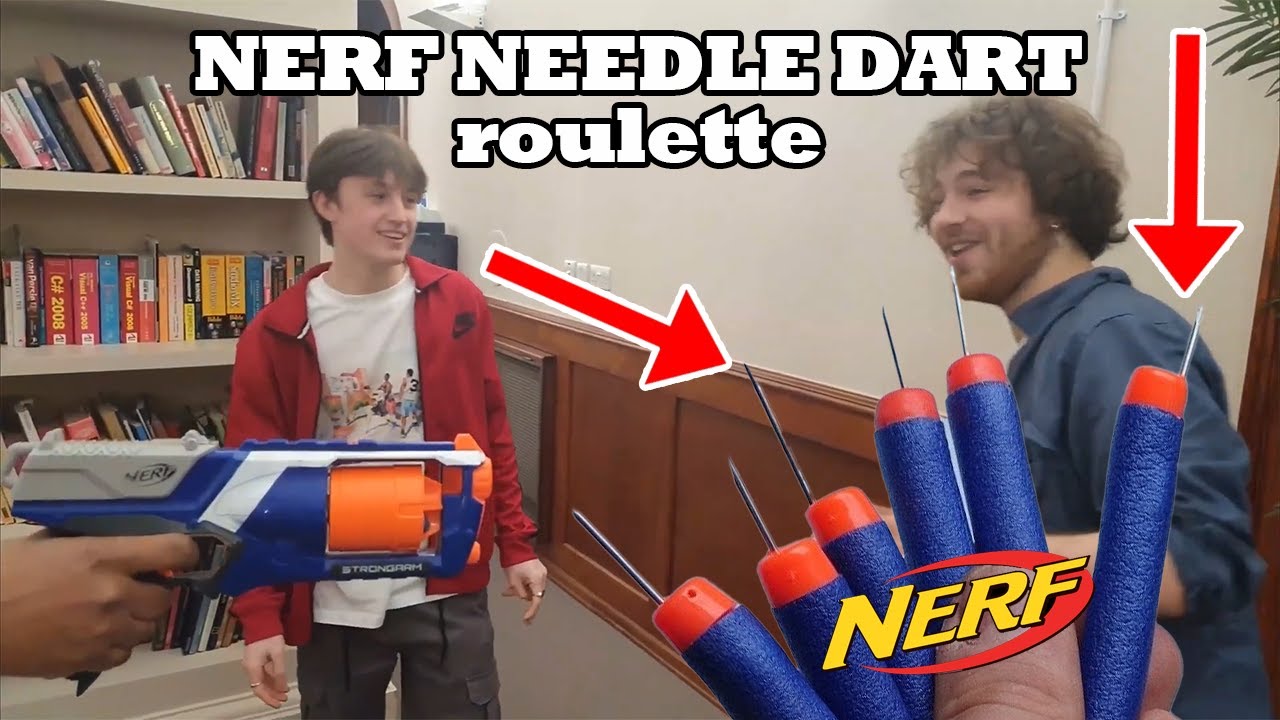 NERF DART RUSSIAN ROULETTE - TRYING IT AT HOME (2022) - YouTube