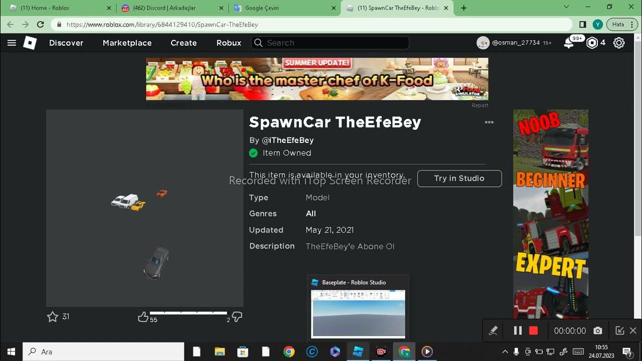 roblox studio da nasıl car spawn gui yapılır - YouTube