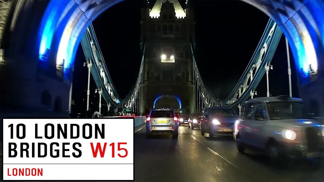 A Drive Over 10 London Bridges in One Night - YouTube