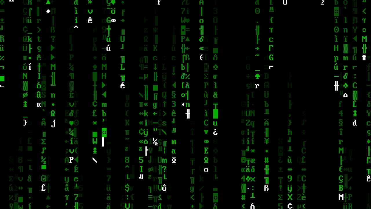 DOS Text Mode Code Rain - YouTube