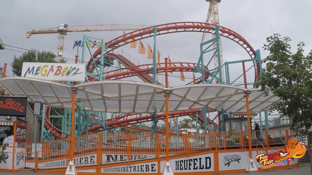VEKOMA "MEGABLITZ" COASTER @ WIENER PRATER VIENNA (AUSTRIA) 2019 - YouTube