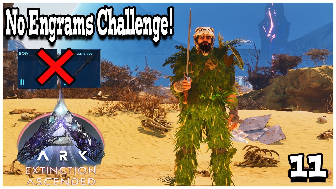 🛑NO ENGRAMS Challenge!🛑 Ark: Survival Ascended Extinction! Raising Dino ...