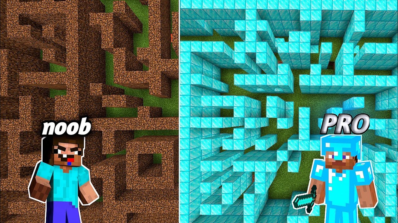 Noob vs Pro Maze Challenge in Minecraft PE😎(Hindi) - YouTube
