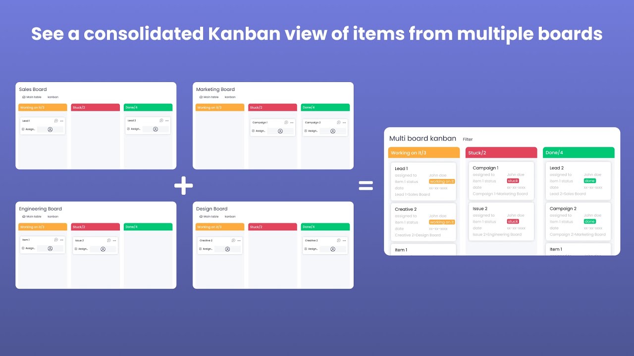 Multi Board Kanban for monday.com demo - YouTube