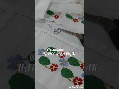 Çıft taraflı telanın Kanaviçede kullanımı
