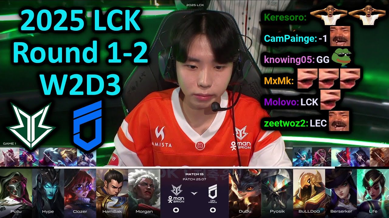 BRO vs DNF - Game 1,2,3 | 2025 LCK Round 1-2 Week 2 Day 3 | Twitch VOD with Chat - YouTube