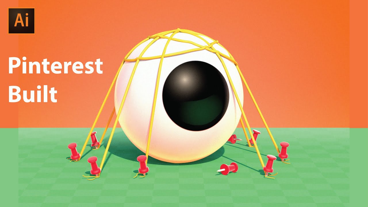 Pinterest Built Design in adobe illustrator ~ How to make pinterest ...