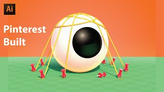 Pinterest Built  Design  in adobe illustrator ~ How to make pinterest Built Design ,