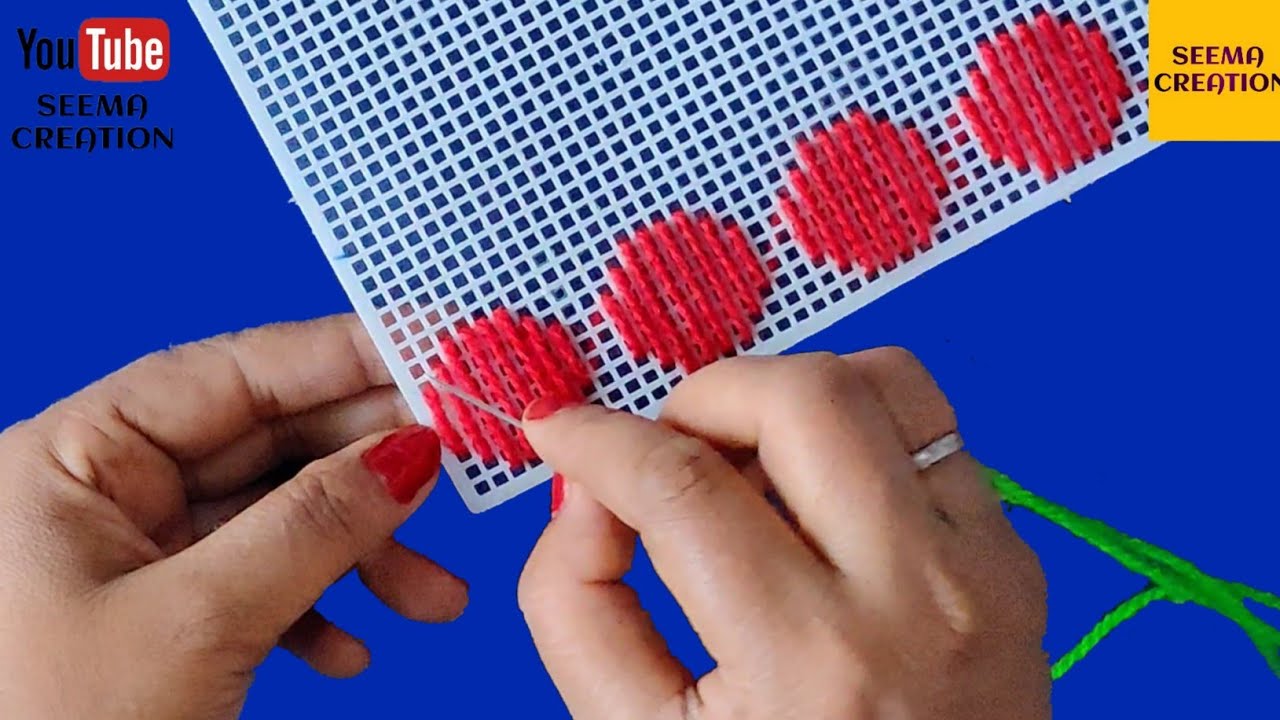 BEAUTIFUL AND LATEST PLASTIC CANVAS DESIGN IDEA STEP BY STEP - YouTube