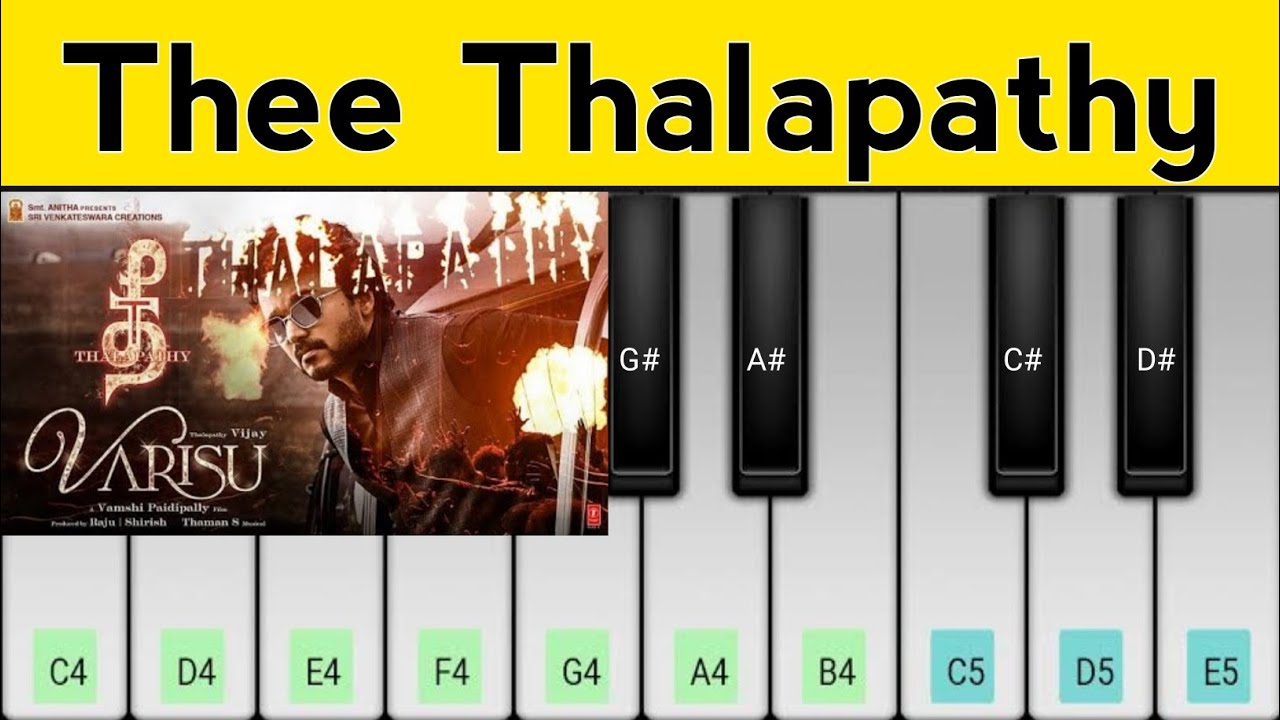Thee Thalapathy Bgm | Piano Tutorial - YouTube