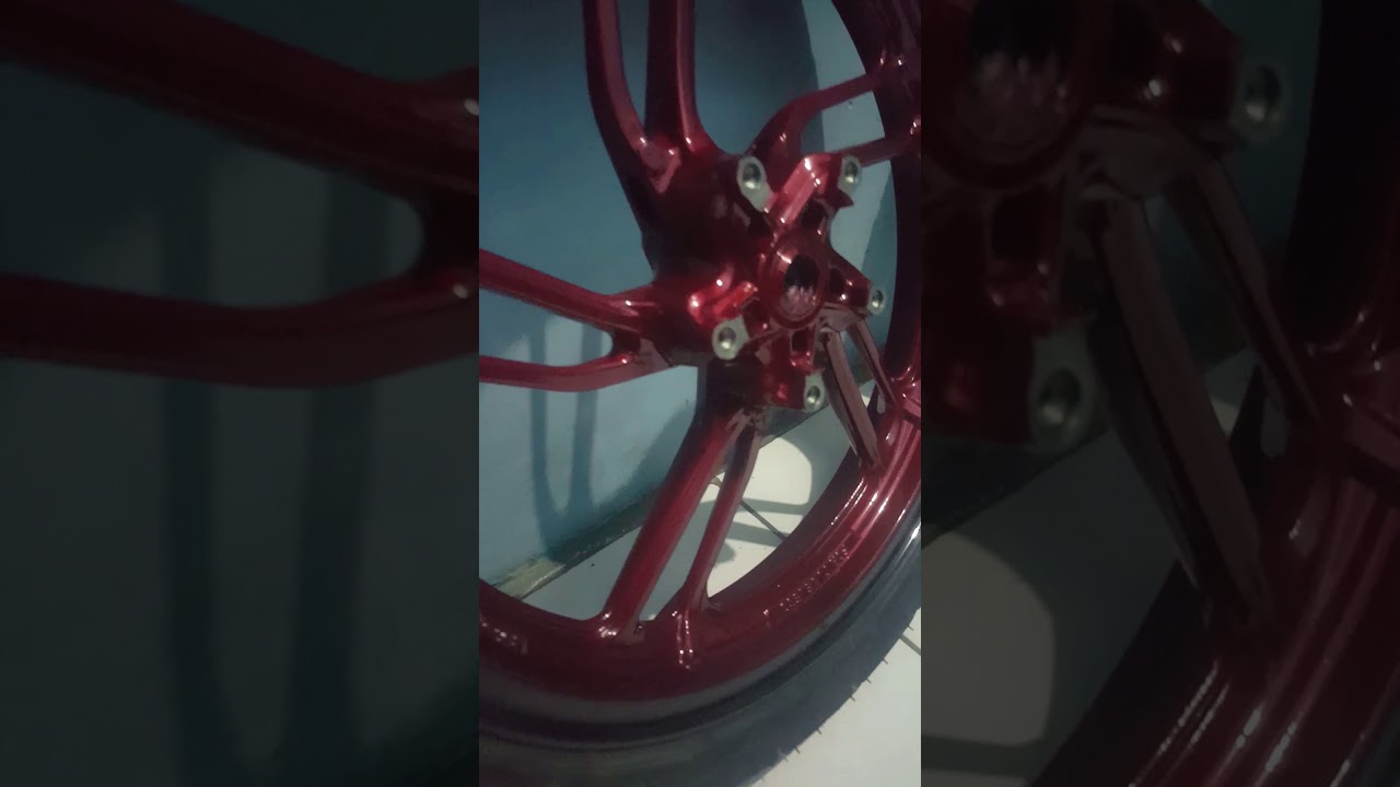 Repaint Velg Honda Vario (Candy Tone Red List Black) - YouTube