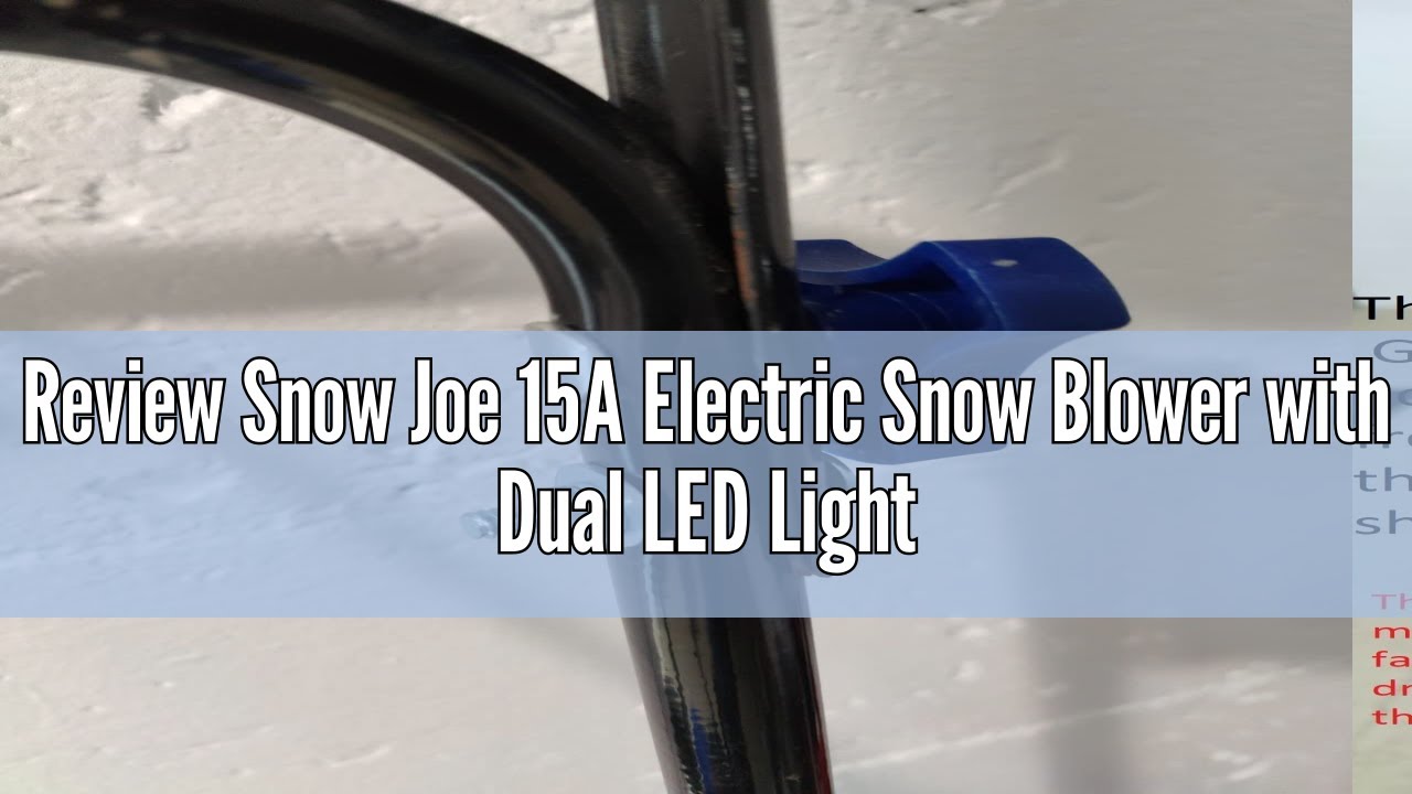 Review Snow Joe 15A Electric Snow Blower with Dual LED Lights, 22" Walk ...