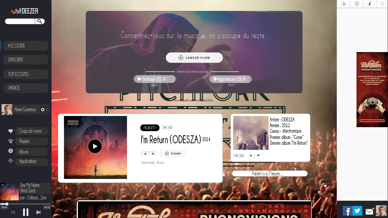 Deezer re-design project - Speed art - YouTube