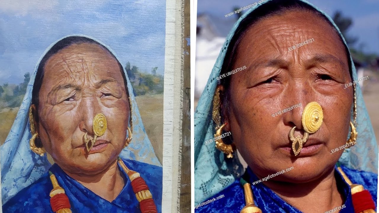 In the memory of late grandmother Durga Limbu from naati Saroj Limbu.part2#art #portrait # ...