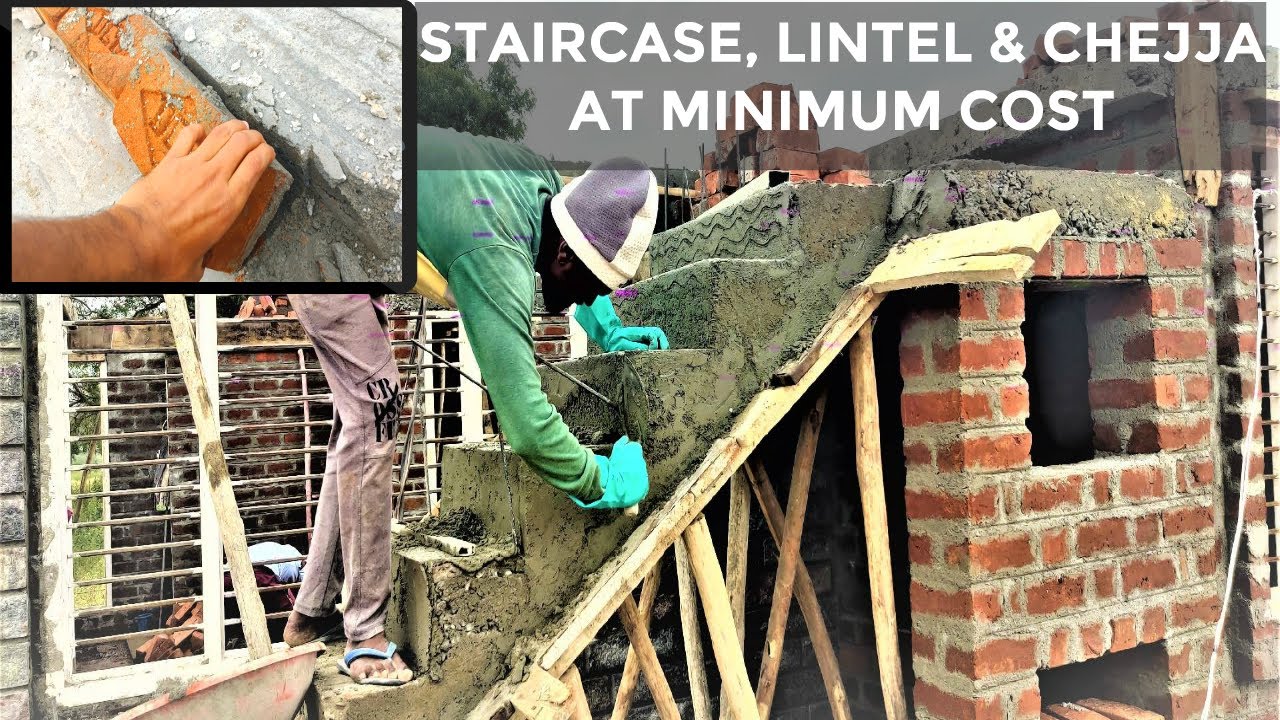 Staircase, Lintel and Chejja at minimum cost | Cost saving construction ...
