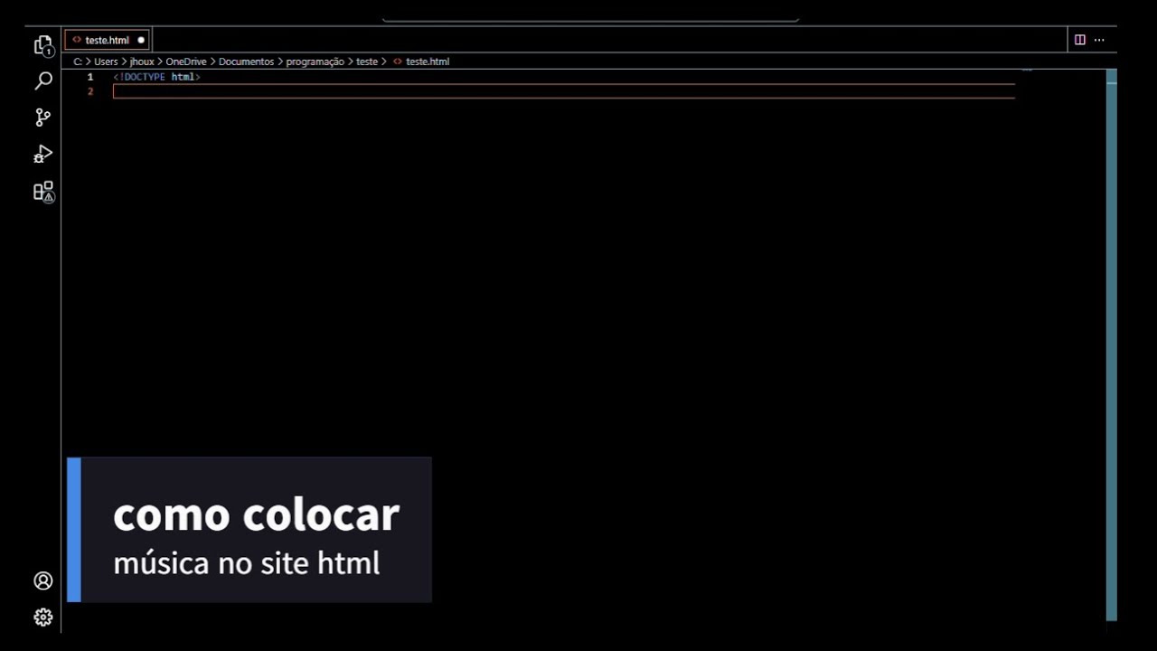 como colocar música no site html - YouTube