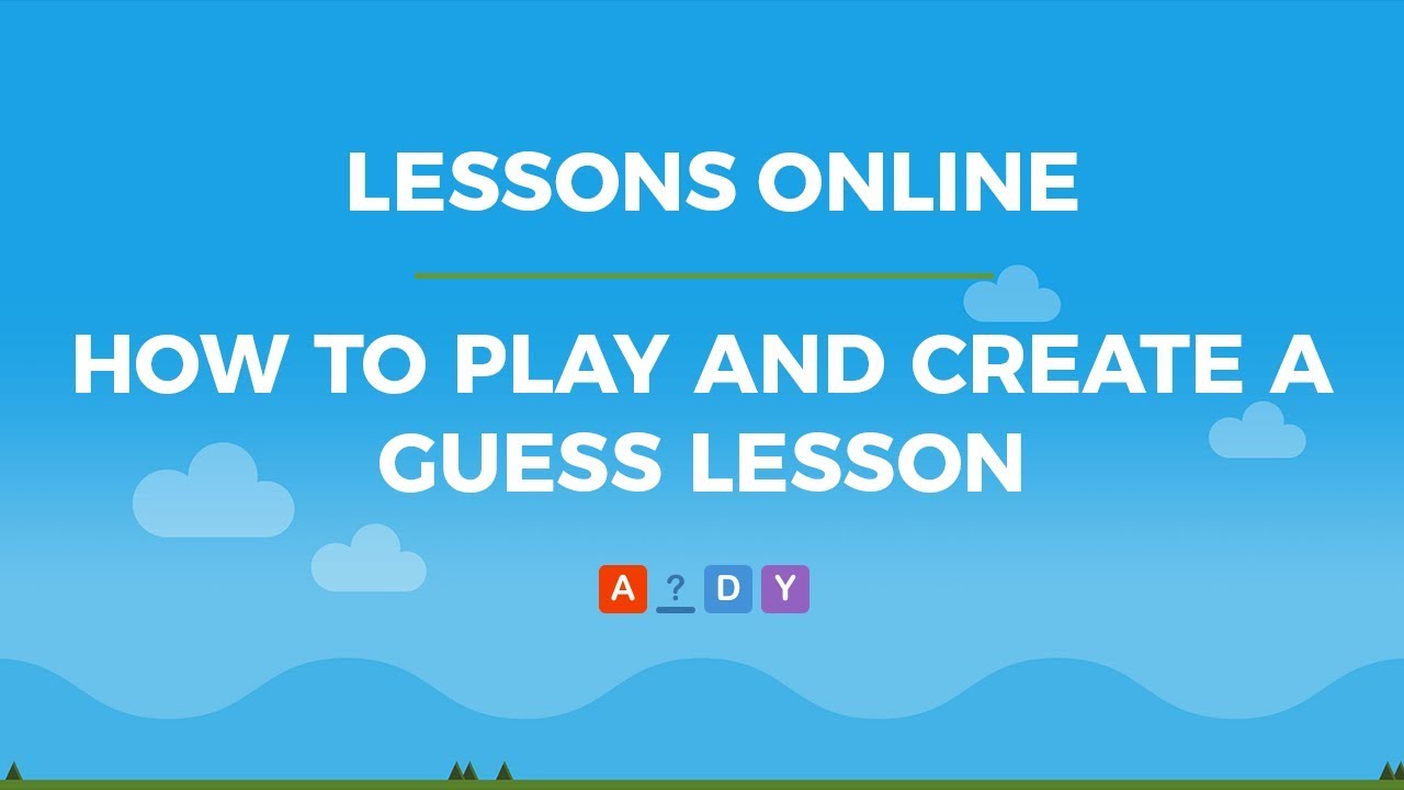 Lessons Online: How to Play and Create a Guess Lesson - YouTube