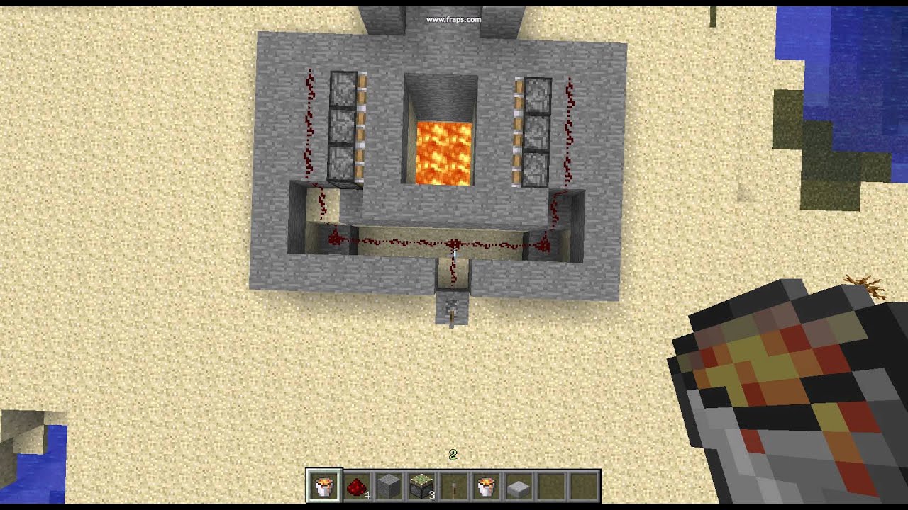 tuto pour faire un pont levis dans Minecraft - YouTube