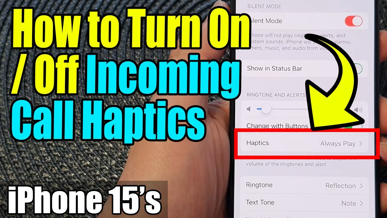 iPhone 15/15 Pro Max: How to Turn On/Off Incoming Call Haptics/Vibration - YouTube