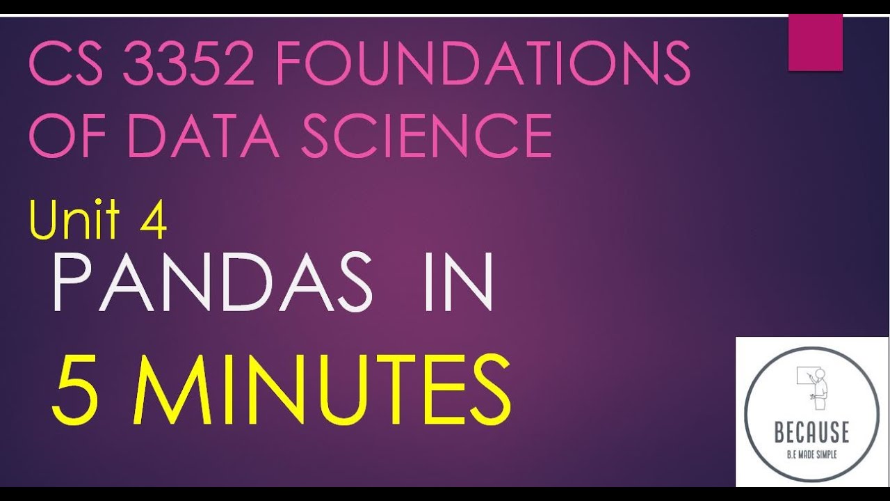 4.7 Pandas in 5 minutes in Tamil - YouTube
