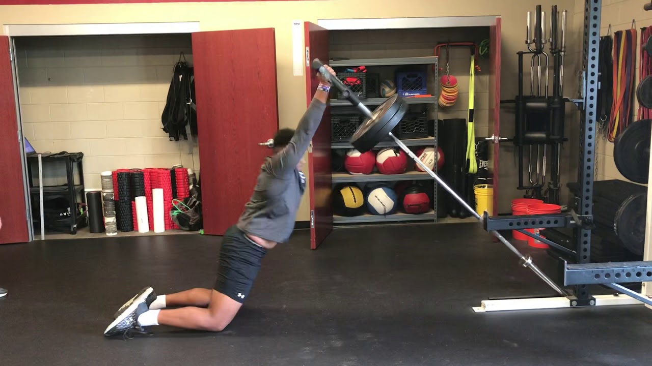 Kneeling Viking Press + Hip Ext - YouTube
