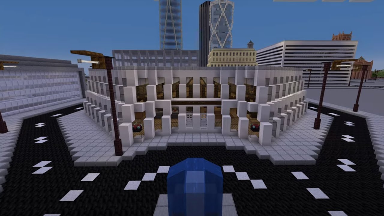 Minecraft Large City Library Building Tour - YouTube