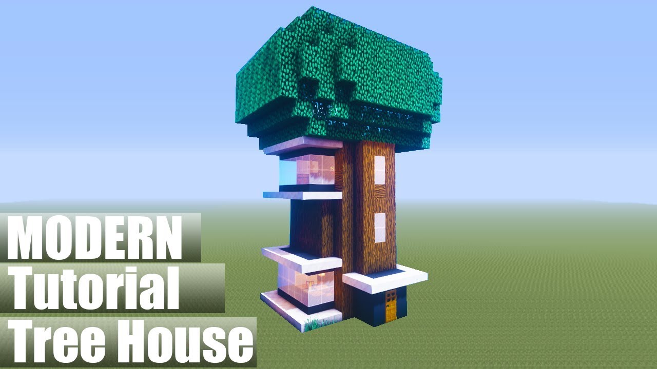 Minecraft Tutorial: How To Make A Modern Treehouse 2020 - YouTube