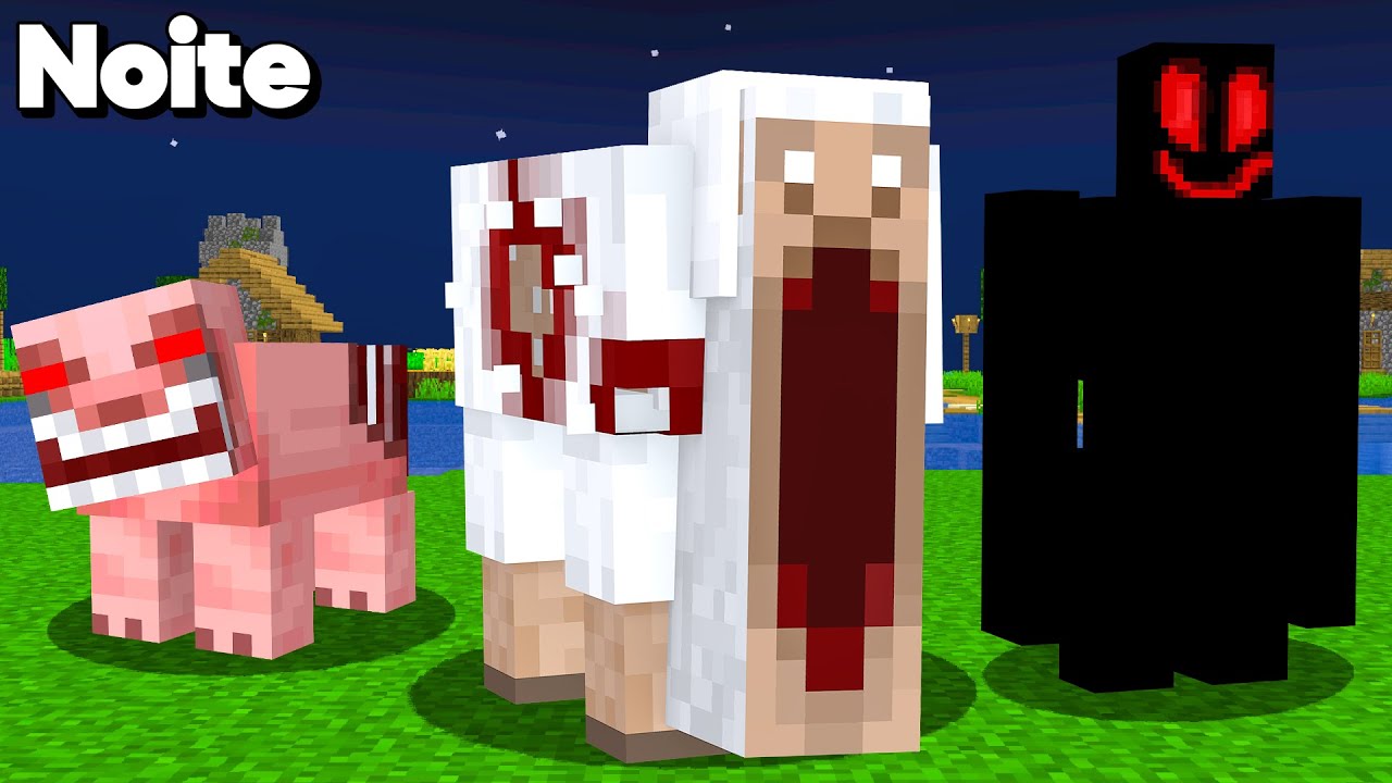 Testando Mobs assustadores do Minecraft que são realmente reais O FILME ...