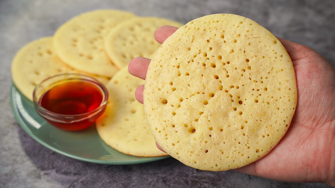 Moroccan Pancake | Semolina Pancake Recipe | Moroccan Baghrir Recipe ...