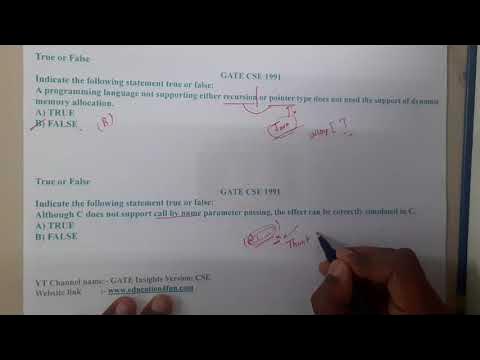 GATE CSE 1991 Q || C PROGRAMMING ||Data Structure || GATE Insights Version: CSE - YouTube
