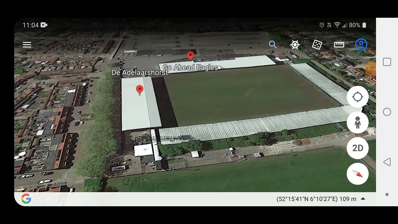 Go Ahead Eagles fc stadium / Holland stadiums / Google Earth maps - YouTube