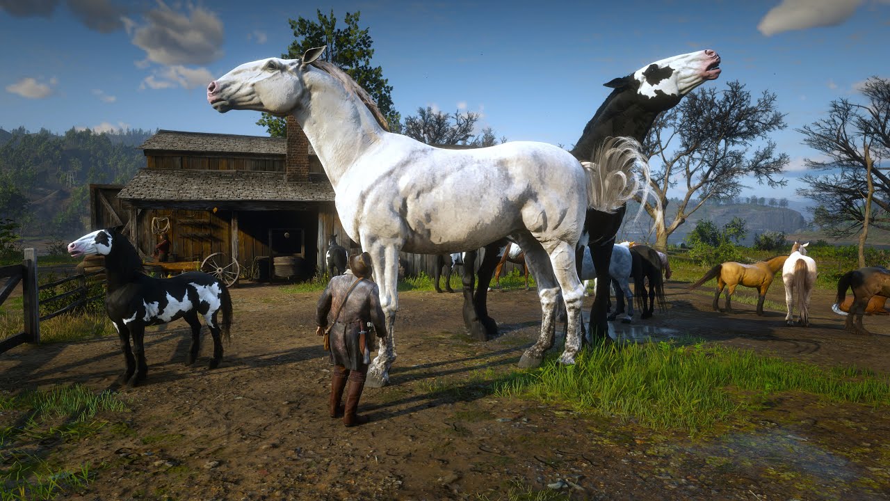 Kladruber And Mustang Coated Horses Tamed By Arthur Morgan in rdr 2 ...