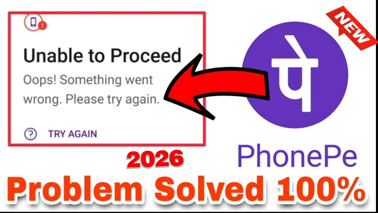 Phonepe unable to proceed problem fix kaise karen - YouTube