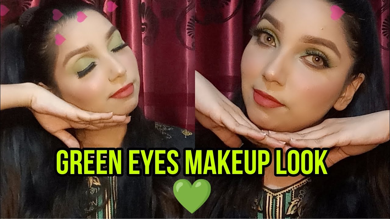 Green Eyes makeup tutorial 💚 - YouTube