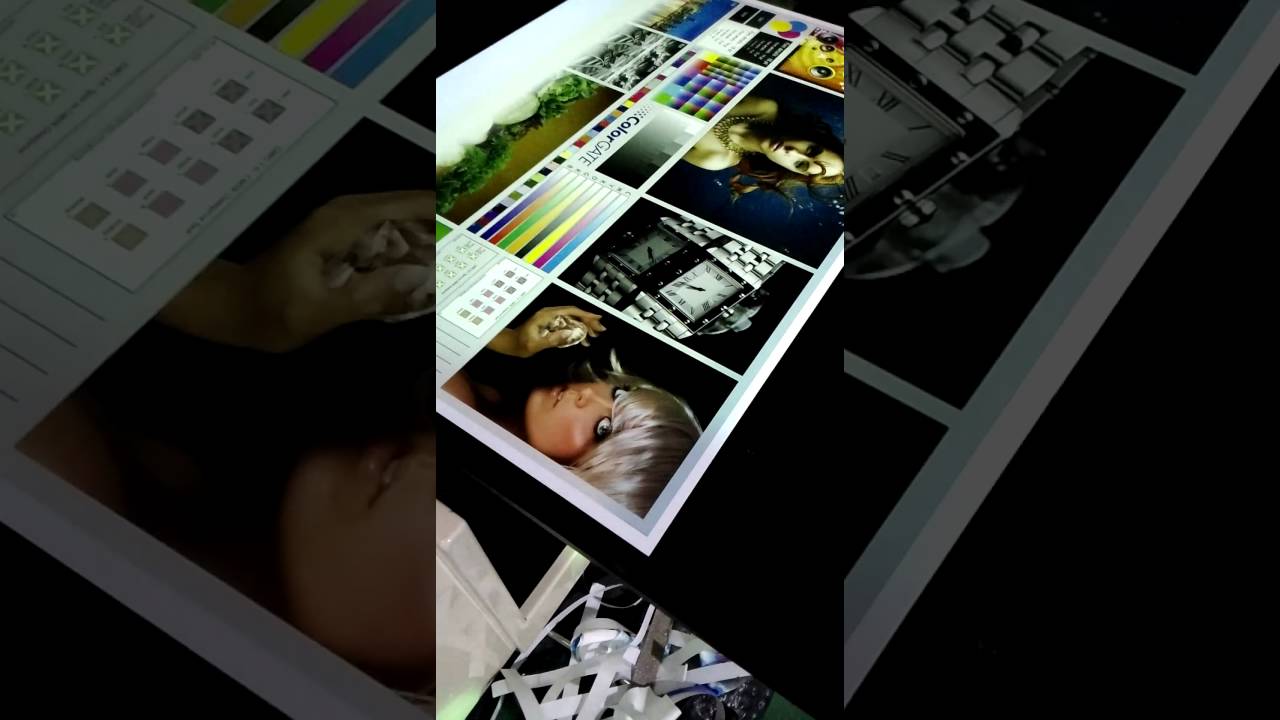 Kingt UV printer YG-4550, German ColorGATE RIP, Color Testing - YouTube