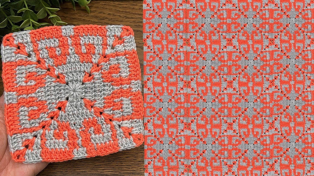 Learn This Beautiful Mosaic Crochet Square-Detailed Instructions - YouTube