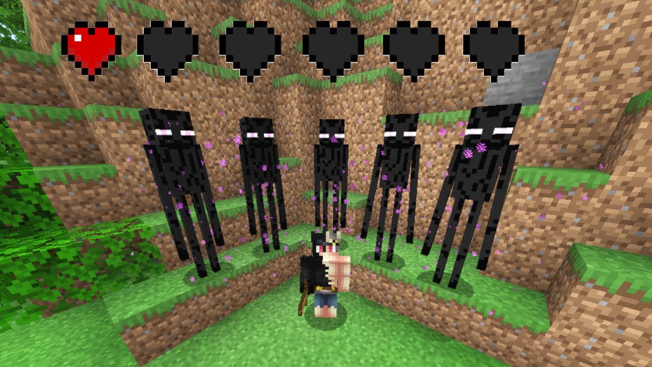 Beating Minecraft With ONLY 1 Heart |Part 1| - YouTube