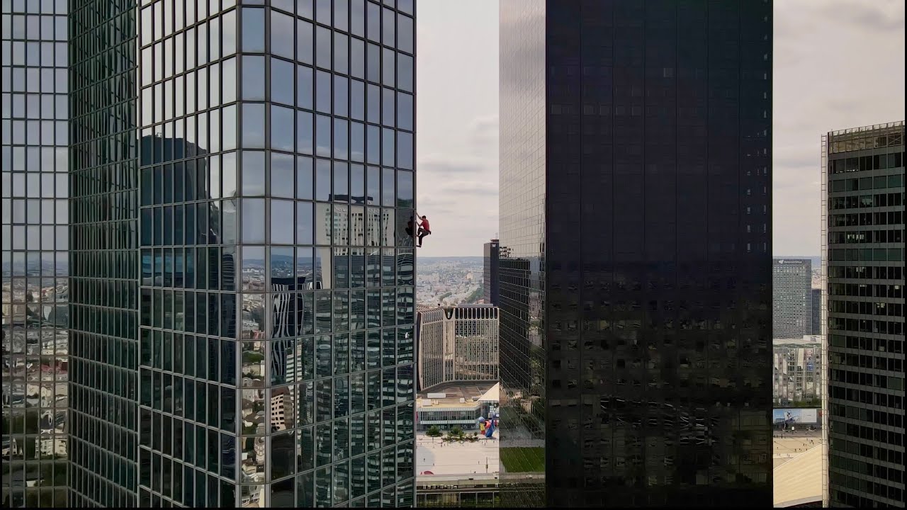 Extreme drone shots - Freesolo Alexis Landot on Total Tower - YouTube