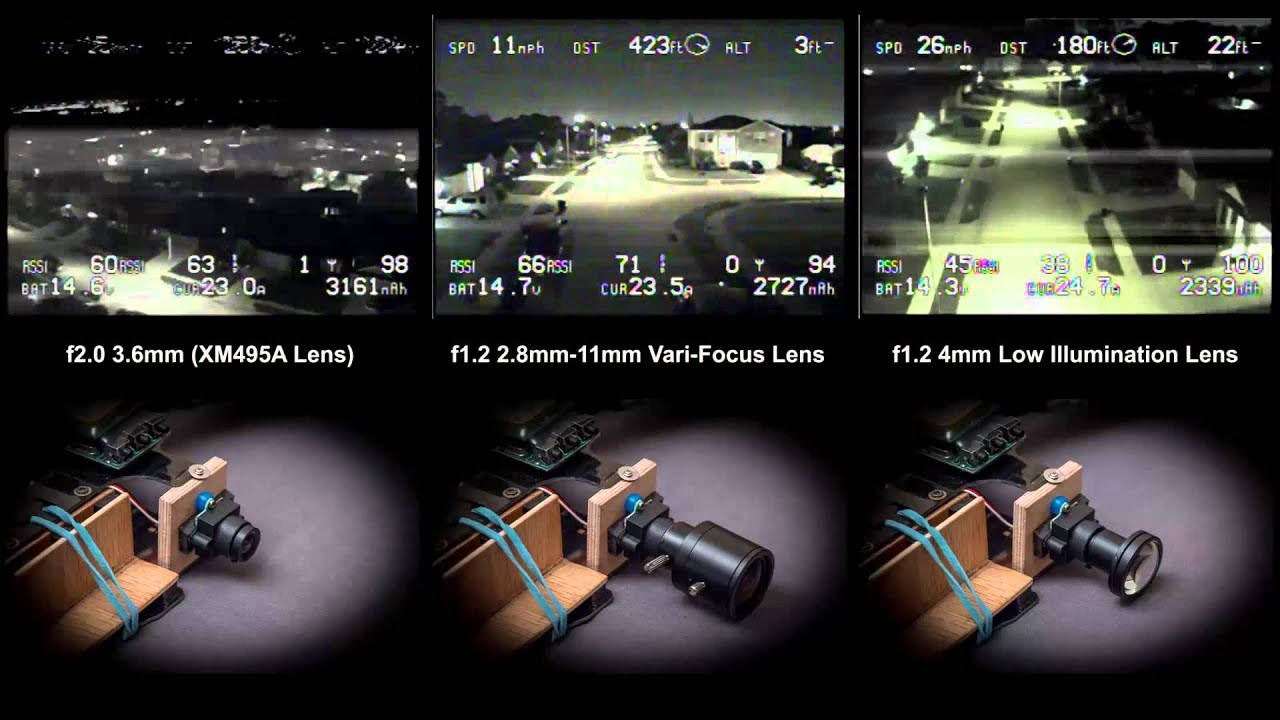 Night FPV Low Light Lens Comparison (XM495A Camera 0.008 lux) - YouTube