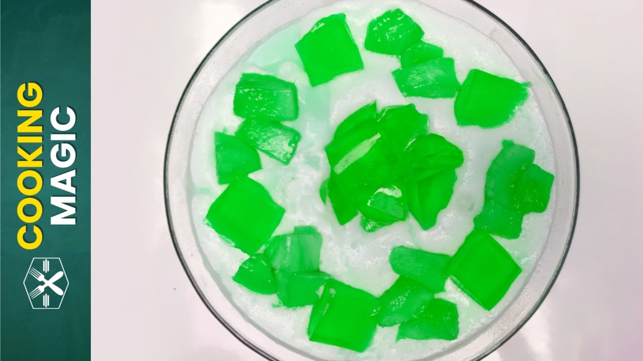 Green Jelly Tapioca Pearls Recipe | Independence Day Dessert | Cooking ...