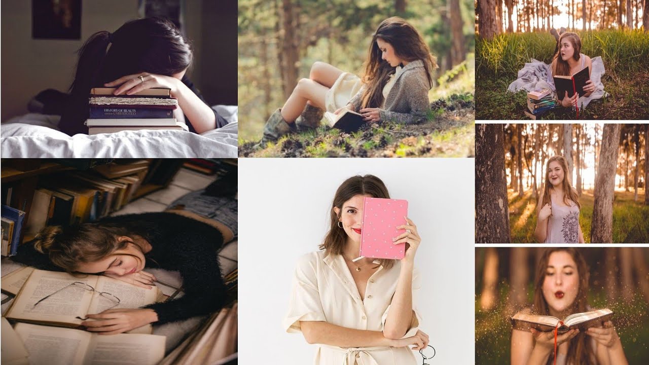girls beautiful photography poses with books #loveofbooks. - YouTube