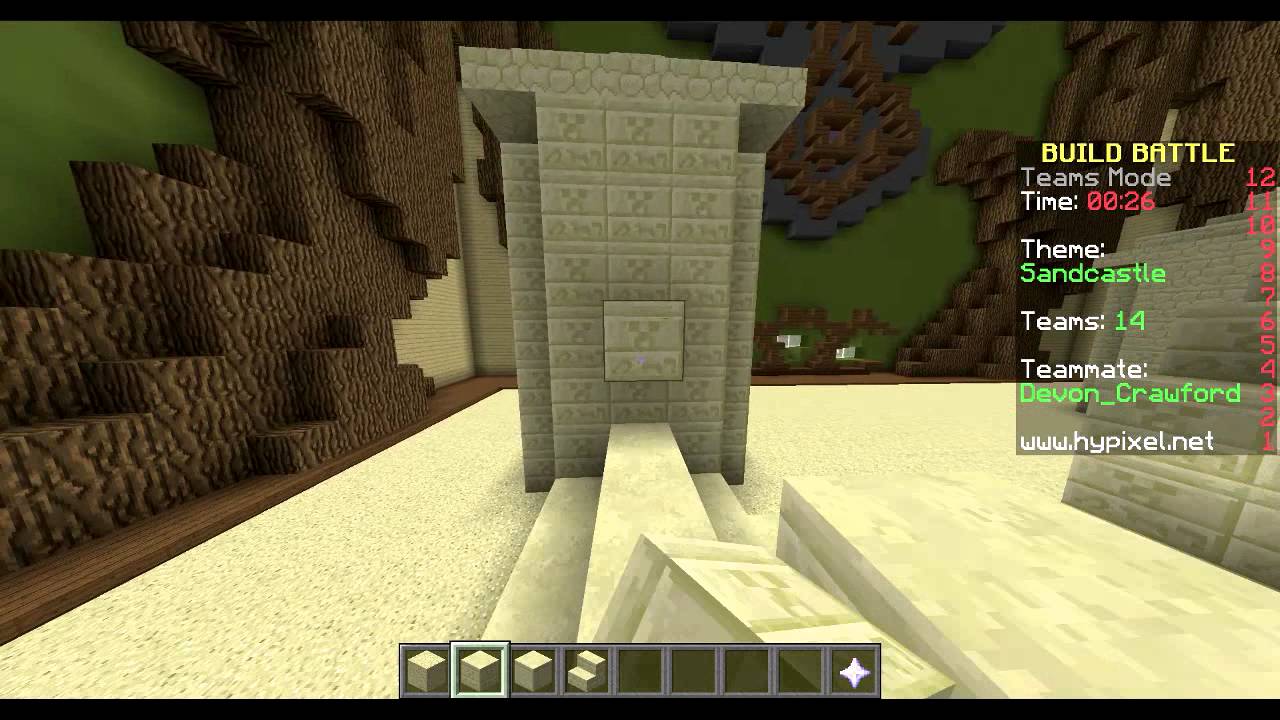 PRO SAND CASTLE BUILDERS - Minecraft Hypixel Build Battle - YouTube