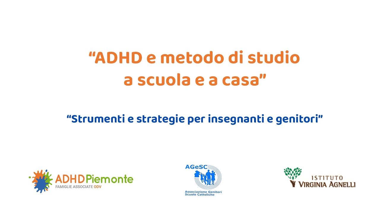 ADHD e Metodo di Studio a Scuola e a Casa - YouTube