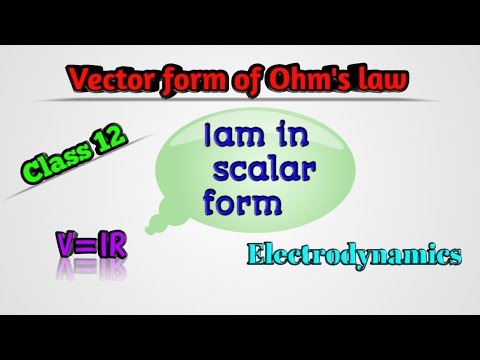 Vector form of Ohm's law - YouTube
