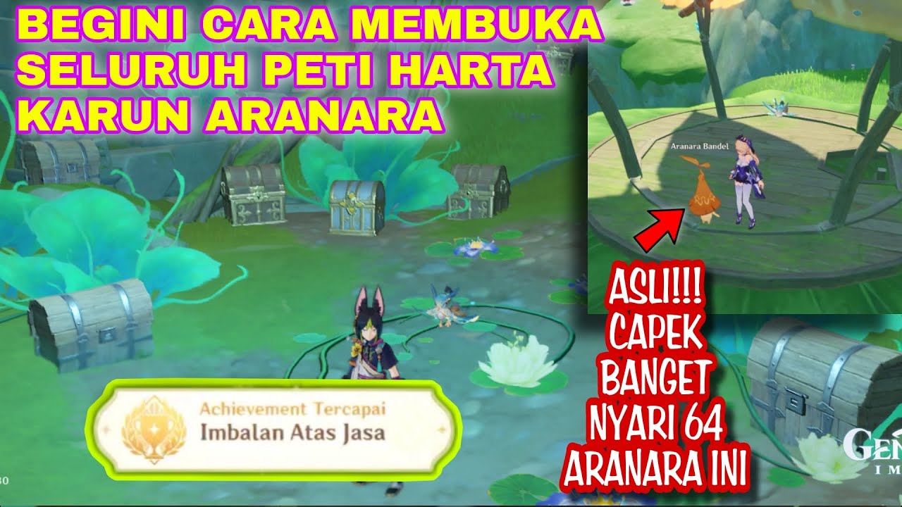 Lokasi 64 Aranara Genshin Impact Guide | Cara Membuka Seluruh Peti ...